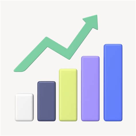 Positive Bar Graph 3d Rendered Premium Psd Rawpixel