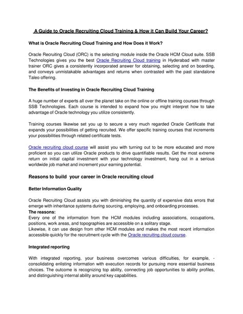 Ppt Best Oracle Recruiting Cloud Training Institute In Kphb Hyderabad Powerpoint Presentation