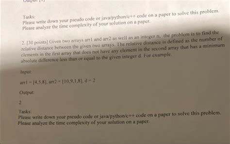 Solved Tasks Please Write Down Your Pseudo Code Or