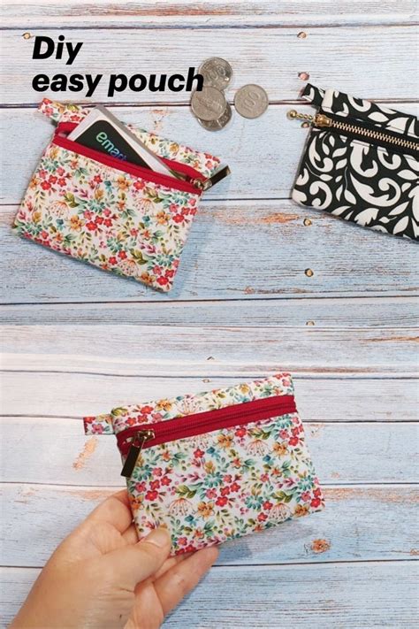 Diy Super Easy Coin Pouch Mini Zipper Pouch Sewing Tutorial