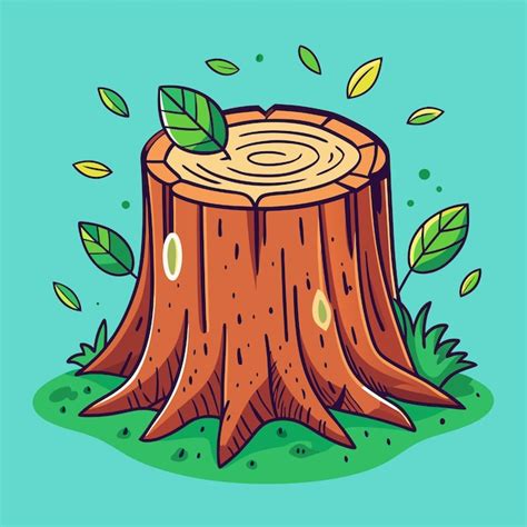 Isolated Tree Stump Vector Illustration Or Tree Stump Concept Illustration Premium AI