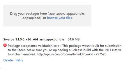 Unity Game Engine When Uploading A Package To The Windows Dev Store