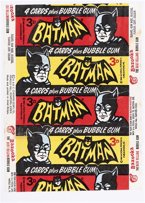 Hake S 1966 A BC ENGLISH ISSUE BATMAN RED BAT CARD WRAPPER
