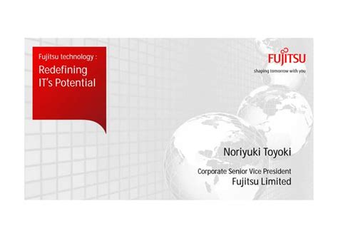 Fujitsu Keynote At Oracle Openworld 2012 Ppt