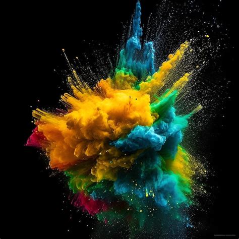 Explosion Black Background