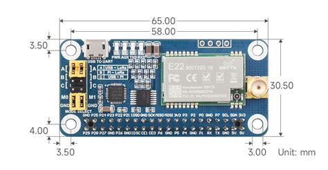 Raspberry Pi HAT SX1262 LoRa Malina314