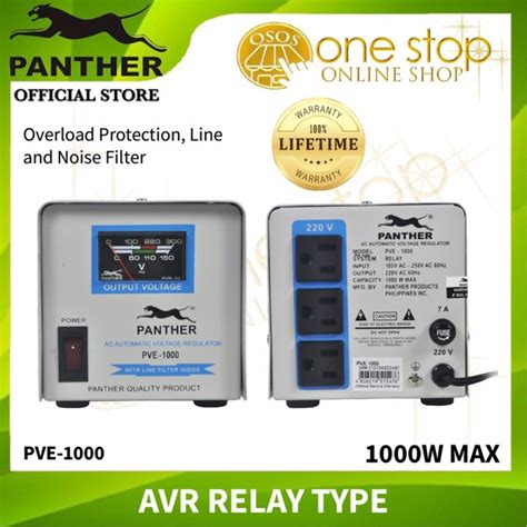 Panther 1000w Avr Relay Type 220v Ac Output Automatic Voltage