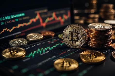 Premium Ai Image Crypto Currency Chart With Values Moving Up And Down