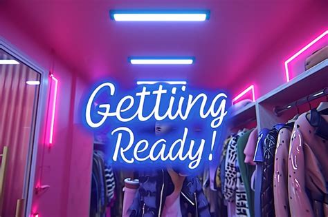 Premium Photo Getting Ready Text With A Pop Up Effect And A Playful