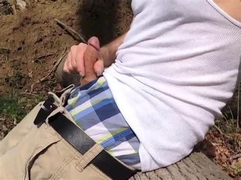 Sitting On A Log While I M Masturbating In The Woods Verbal Gay Amateur Porn Feat TJenner
