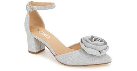 Xoxo Kacee Rose Ankle Strap Pump In White Lyst