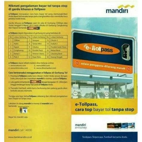 Jual Mandiri On Board Unitobu E Toll Pass Shopee Indonesia
