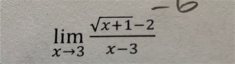 Solved Evaluate The Limit By Rationalizing Limx→3x12 2x 3