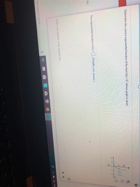 Solved To Determine The Correct Exponential Function Of The Chegg