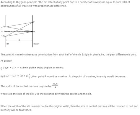 Use Huygenss Principle To Explain The Formation Of Diffraction Patte