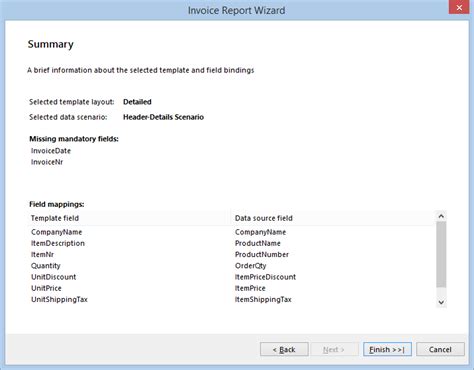 invoice report wizard at a glance telerik reporting