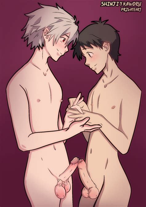Ikari Shinji And Nagisa Kaworu Neon Genesis Evangelion Drawn By Privateart Danbooru