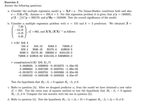 exercise 3 answer the following questions a consider
