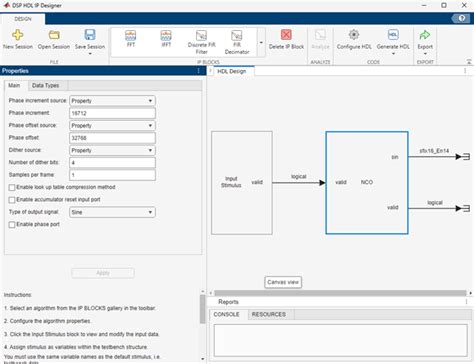 Generate Hdl For Preconfigured Algorithm With Dsp Hdl Ip Designer App Matlab And Simulink