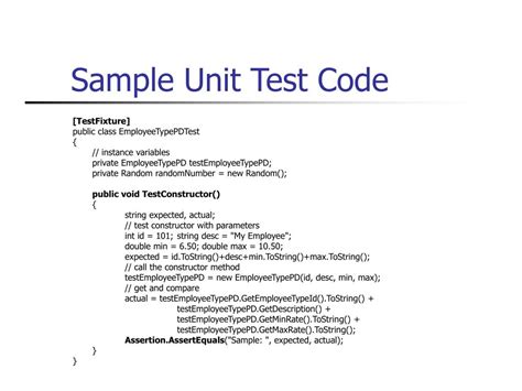 ppt introduction to unit testing using nunit 2 0 powerpoint