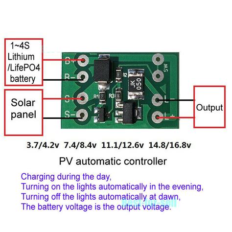 태양열 발전기 충전 컨트롤러 자동 조명 제어 회로 스위치 리튬 배터리 충전 보드 Diy 마당 소형 가로등 부속품 And 부속