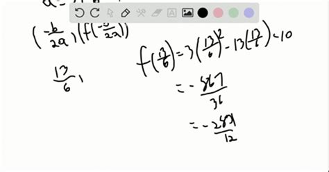 SOLVED Find The Vertex Of The Graph Of Each Quadratic Function Determine Whether The Graph