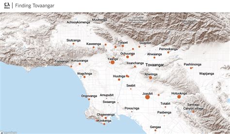 Mapping The Tongva Villages Of Las Past Gabrielino Tongva Indian Tribe
