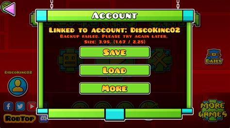 backup failed error r geometrydash