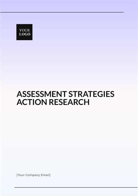 Free Assessment Strategies Action Research Template To Edit Online