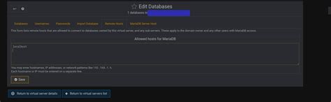 Dbi Error Remote Database Server Connection Virtualmin Virtualmin
