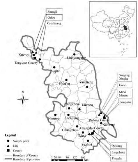 Spatial Distribution Of The Investigated Villages Download Scientific