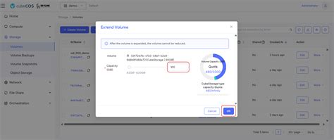 volume extend welcome to the bigstack cube platform documentation