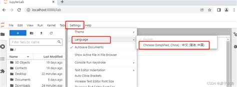 Jupyter Lab 汉化界面操作 Jupyterlab汉化 Csdn博客