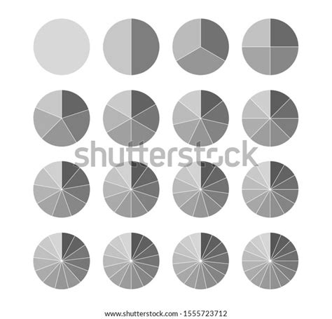 Segmented Circles Set Isolated On White Stock Vector Royalty Free Shutterstock