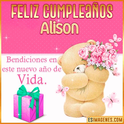 【º‿º】 Feliz Cumpleaños Alison【 ️】32 Tarjetas Y 