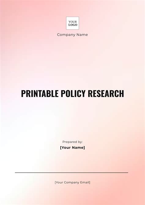 Free Printable Policy Research Template To Edit Online