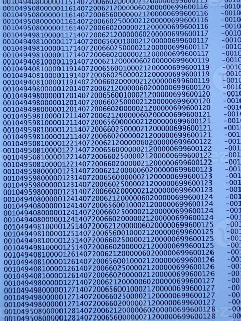 Database Concept With Printed And Coded Database Records 10765432 Stock