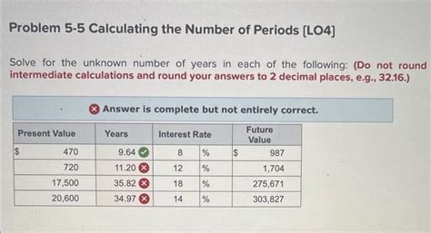 [solved] problem 5 5 calculating the number of periods [lo