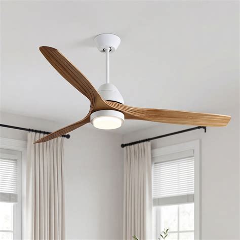 Nordic 52 Inch 3 Blade Wooden Ceiling Fan Light With Remote 6 Speed