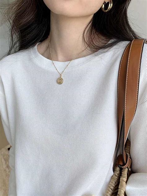 에이퍼플 와플 루즈핏 가을 겨울 라운드넥 긴팔 티셔츠 데일리