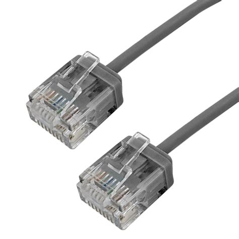 Cat6 Utp Micro Thin Molded Patch Cable 32awg Riser Cmr