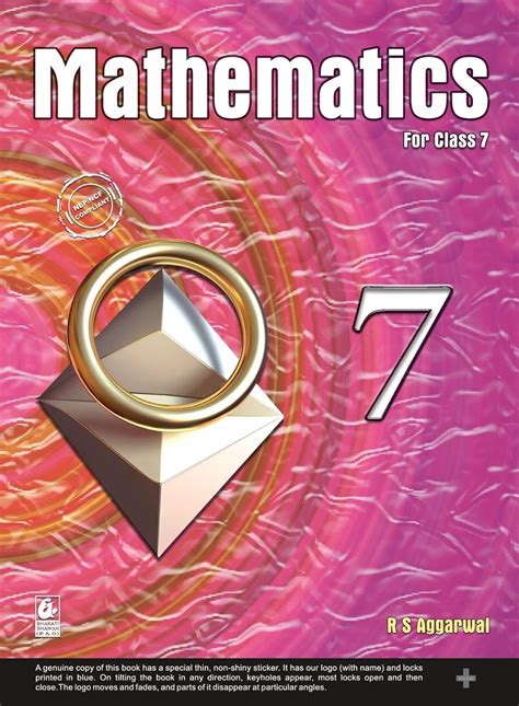 Buy Rs Aggarwal Mathematics Textbook For Class 7 2025 26 9788177099850 At Best Price Online