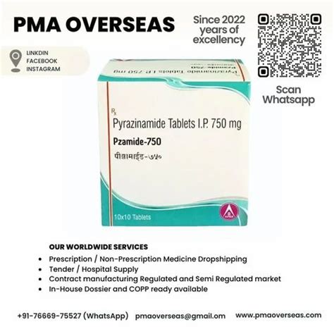 Pyrazinamide 750mg Tablets At ₹ 350box Antituberculosis Drug In