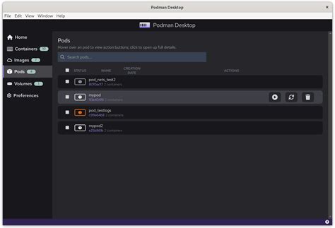 Pod Actions On Containers View · Issue 513 · Podman Desktoppodman Desktop · Github