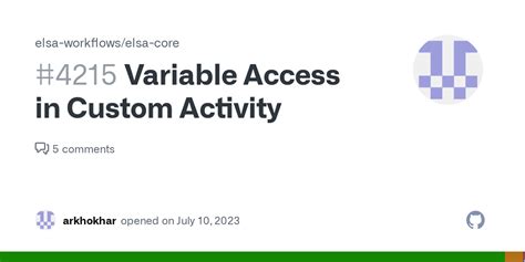 Variable Access In Custom Activity · Issue 4215 · Elsa Workflowselsa