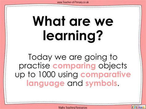 Comparing Objects Up To 1000 Year 3 Teaching Resources