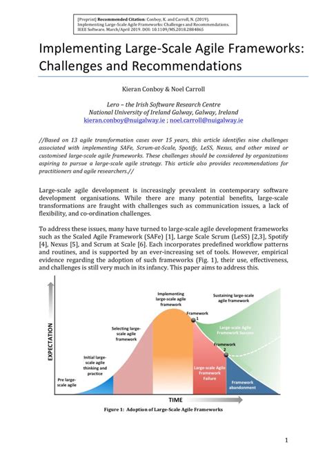 Implementing Large Scale Agile Frameworks Challenges And