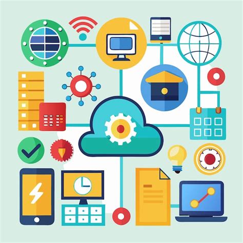 Cloud Computing Network With Multiple Connected Devices Premium Ai