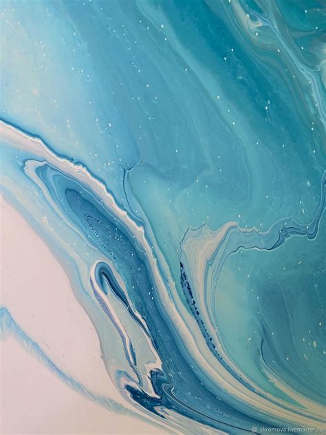 Бирюзовая Стильная Интерьерная картина Изумрудная абстракция в интернет магазине на Ярмарке