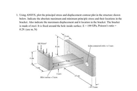 Solved Using ANSYS Plot The Principal Stress And Chegg